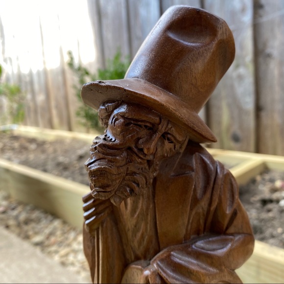 N/A | Accents | Wooden Old Man Sculpture | Poshmark